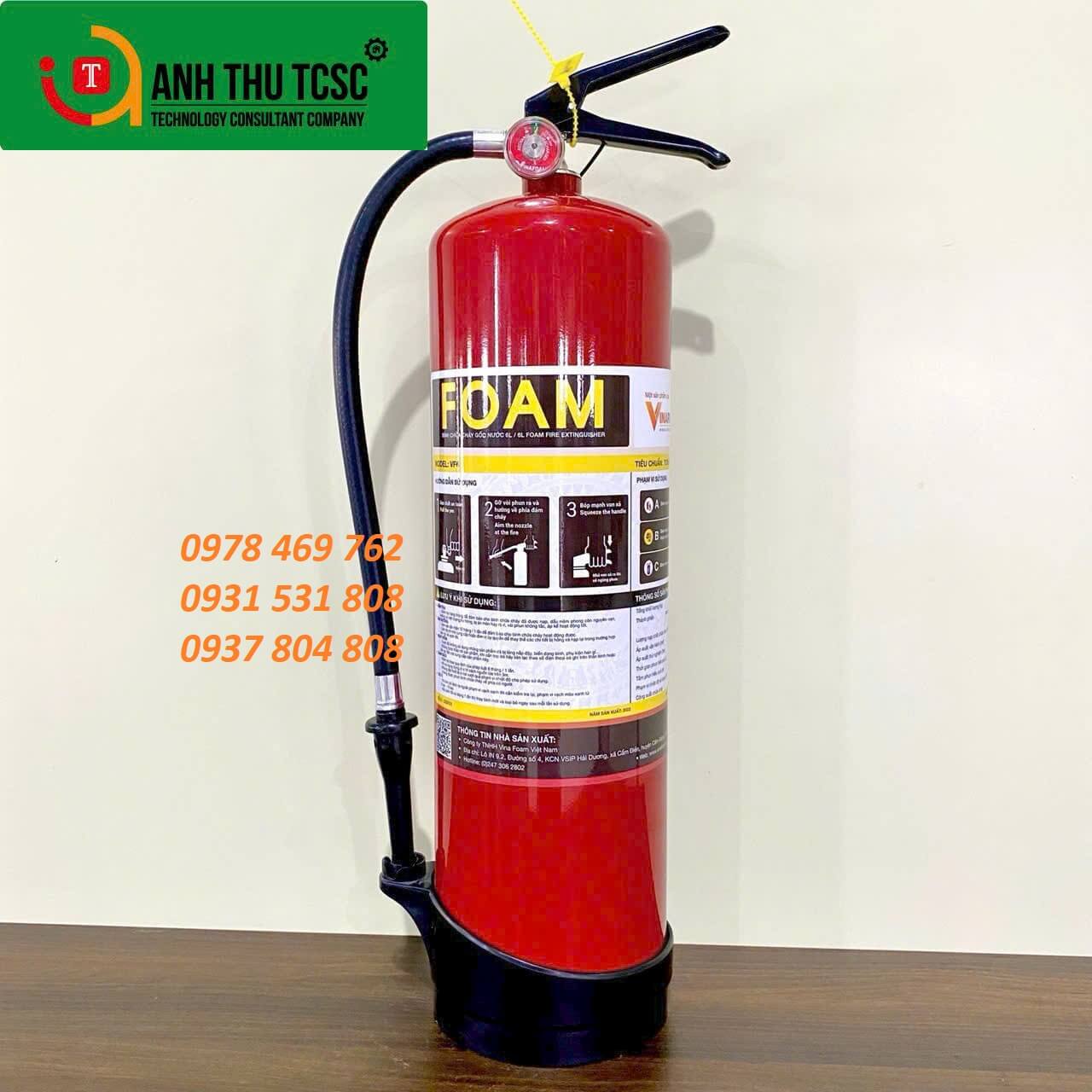 Phân phối bình chữa cháy VINA FOAM - Thiết Bị Chữa Cháy Bình Dương