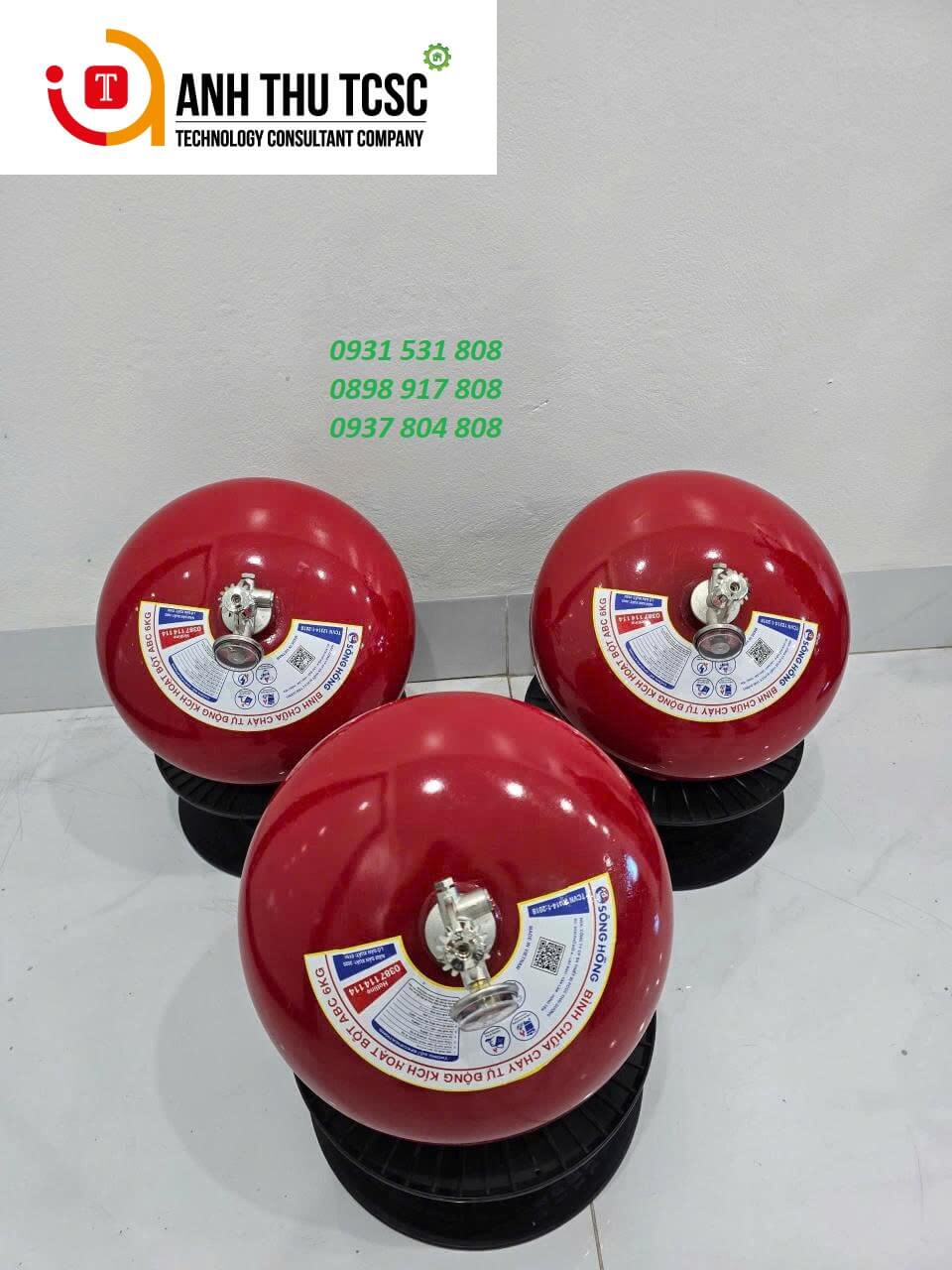 Bình chữa cháy tự động Sông Hồng ABC 6kg - Thiết Bị Chữa Cháy Bình Dương