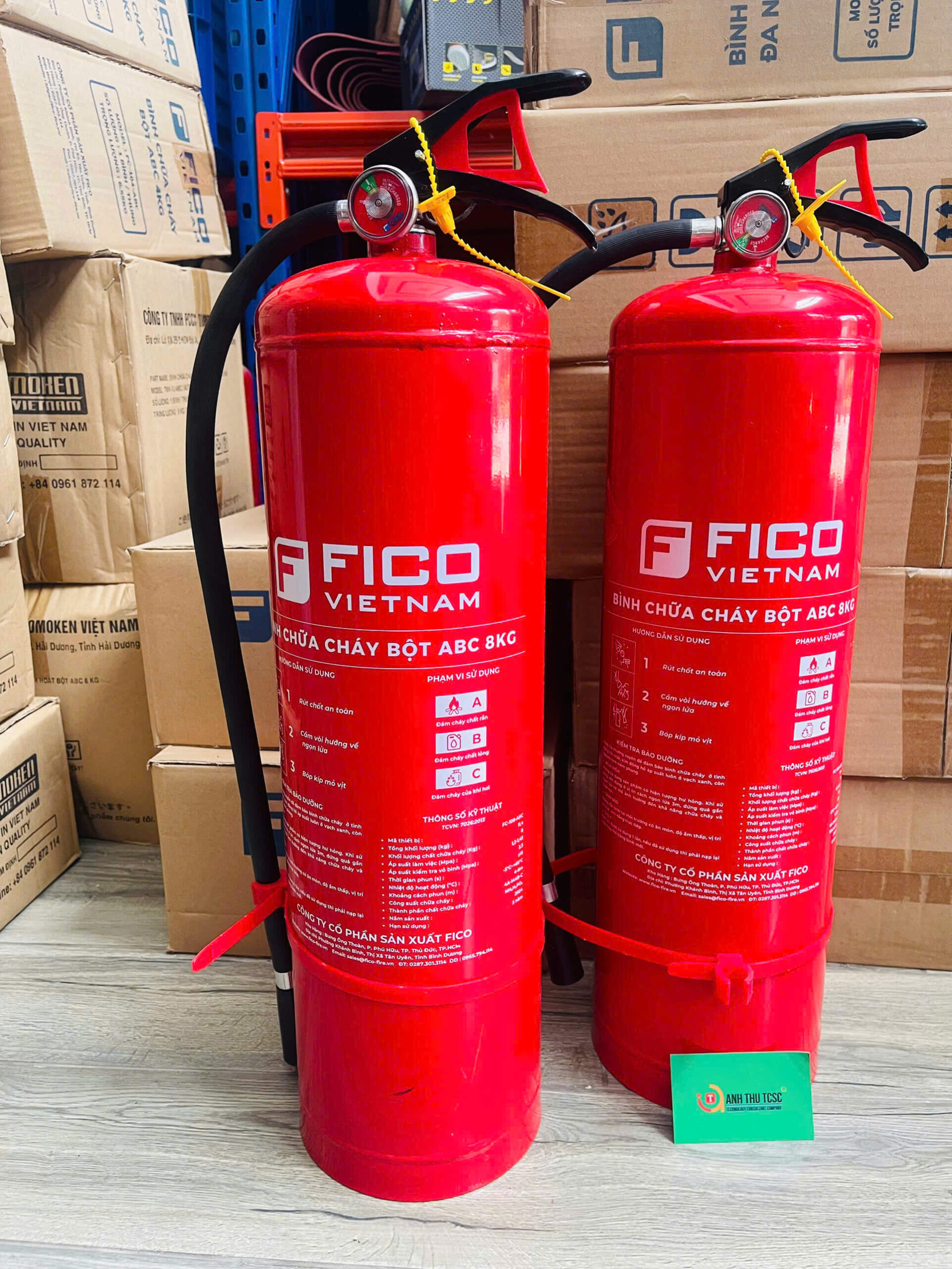 Bình chữa cháy FICO bột ABC 8kg - Thiết Bị Chữa Cháy Bình Dương